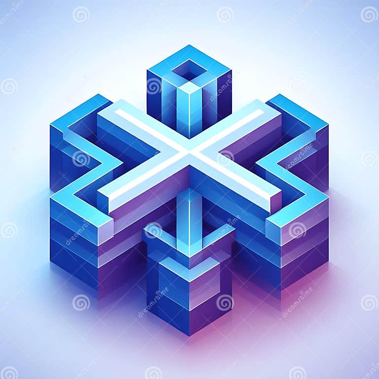Intersecting Cubes stock illustration. Illustration of cross - 335522914