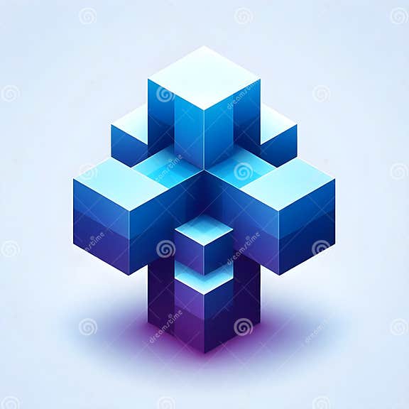 Intersecting Cubes stock illustration. Illustration of striking - 335522917