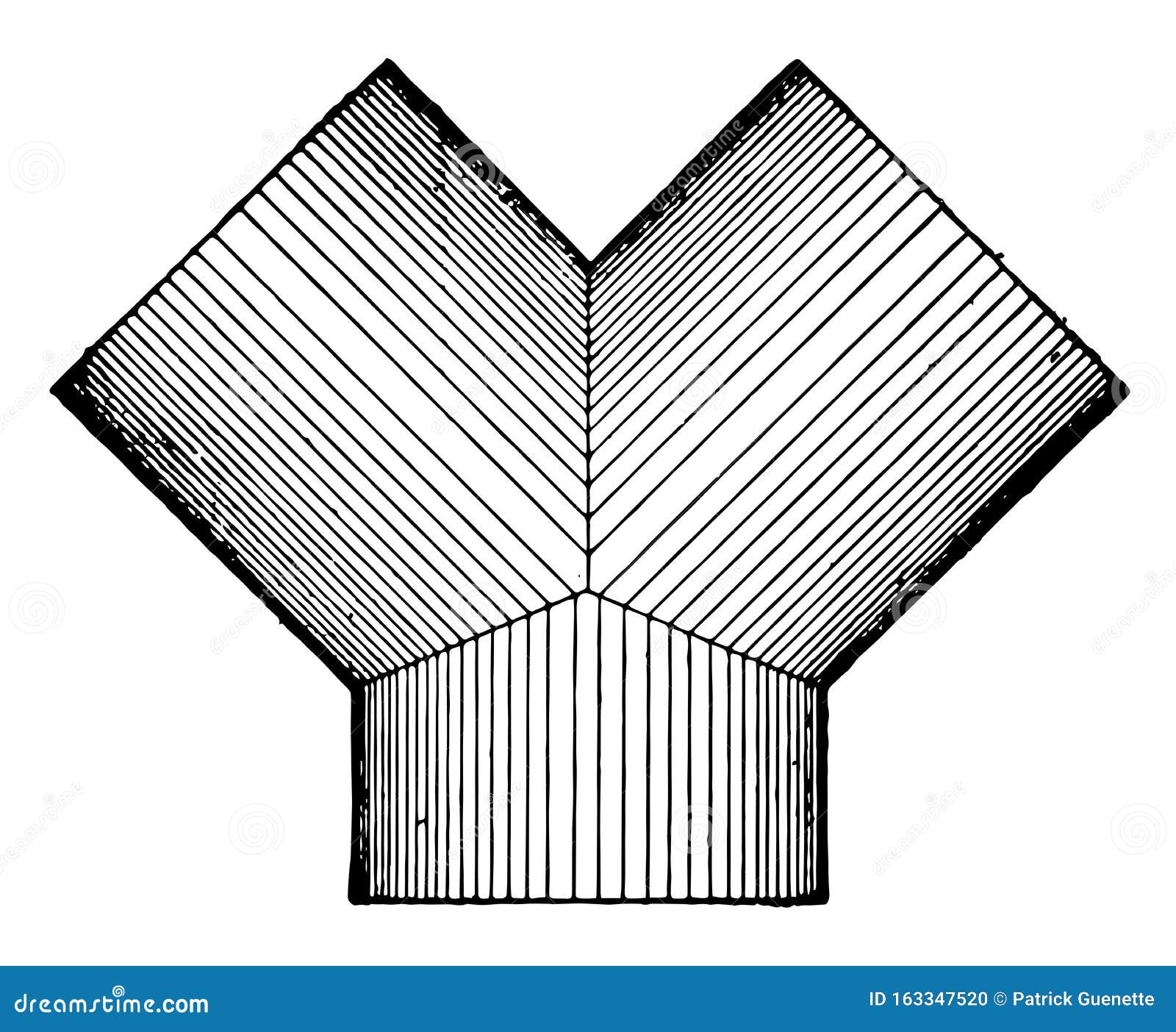 Intersecting Cylinders Vintage Illustration Stock Vector - Illustration ...