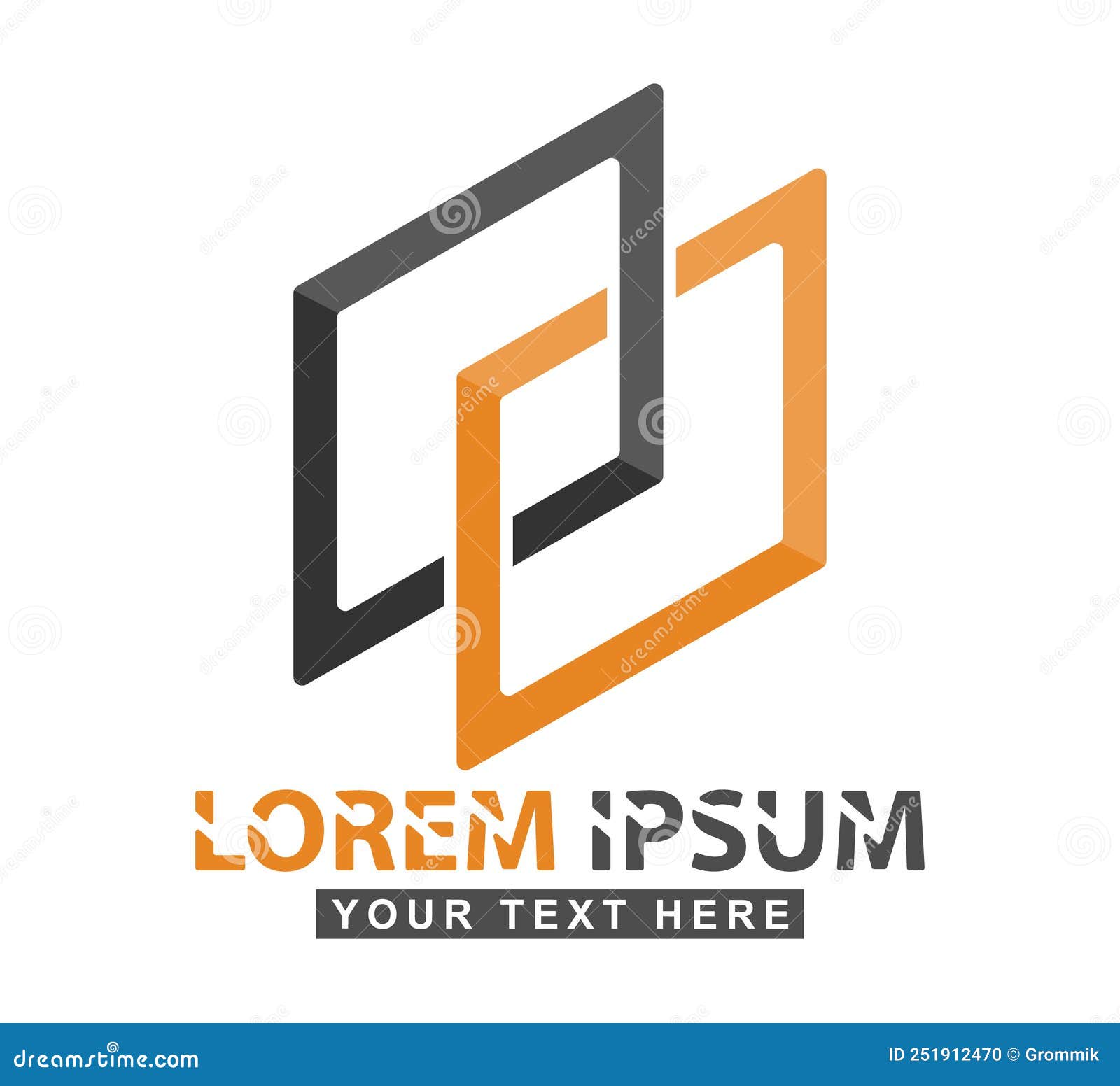 Intersecting Geometric Shapes. Vector Design Template for Logos and ...