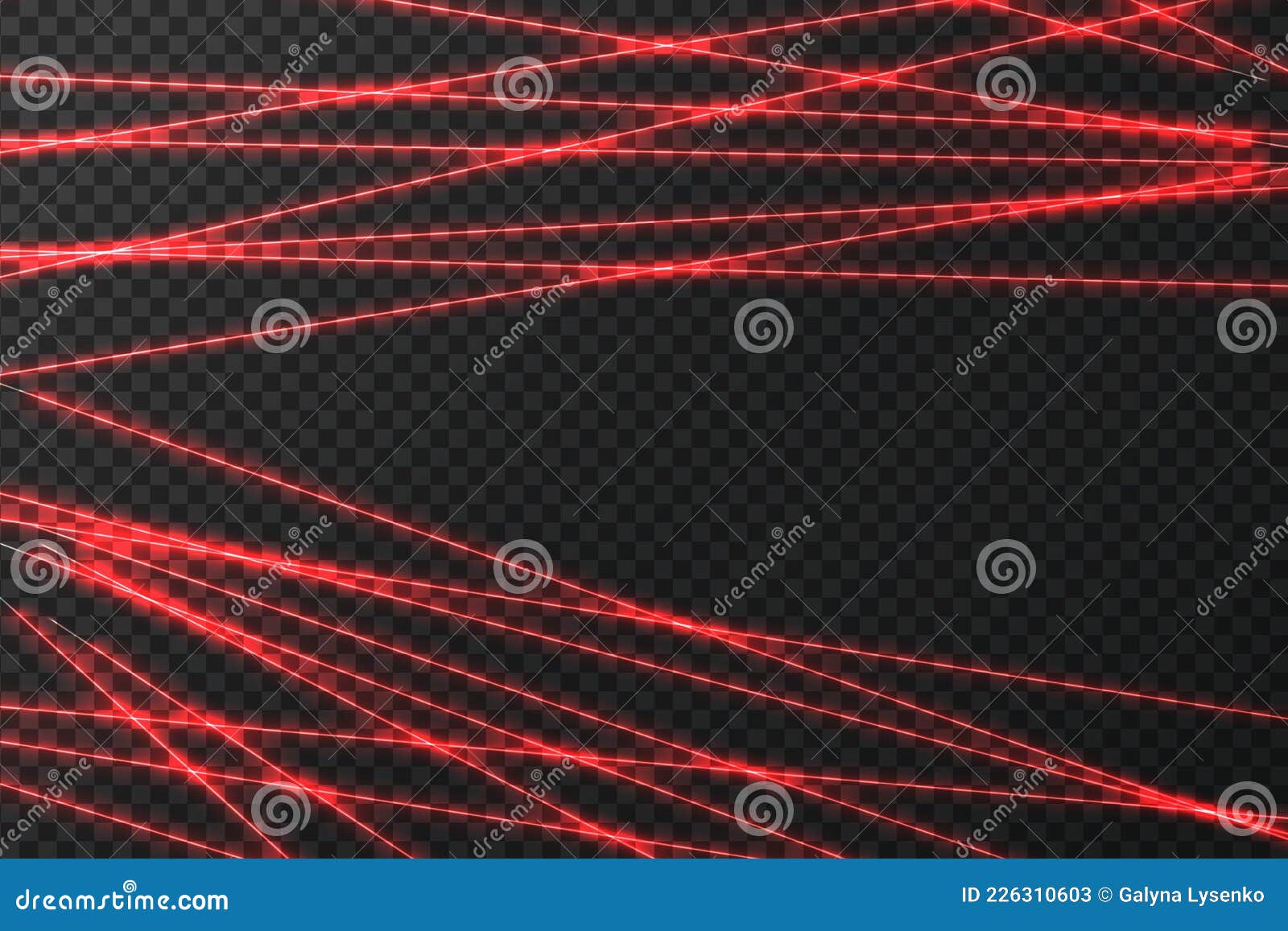 Intersecting Glowing Laser Security Beams on a Dark Background. Stock ...