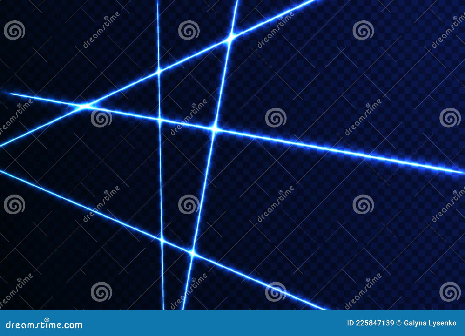 Intersecting Glowing Laser Security Beams On A Dark Background.Art ...