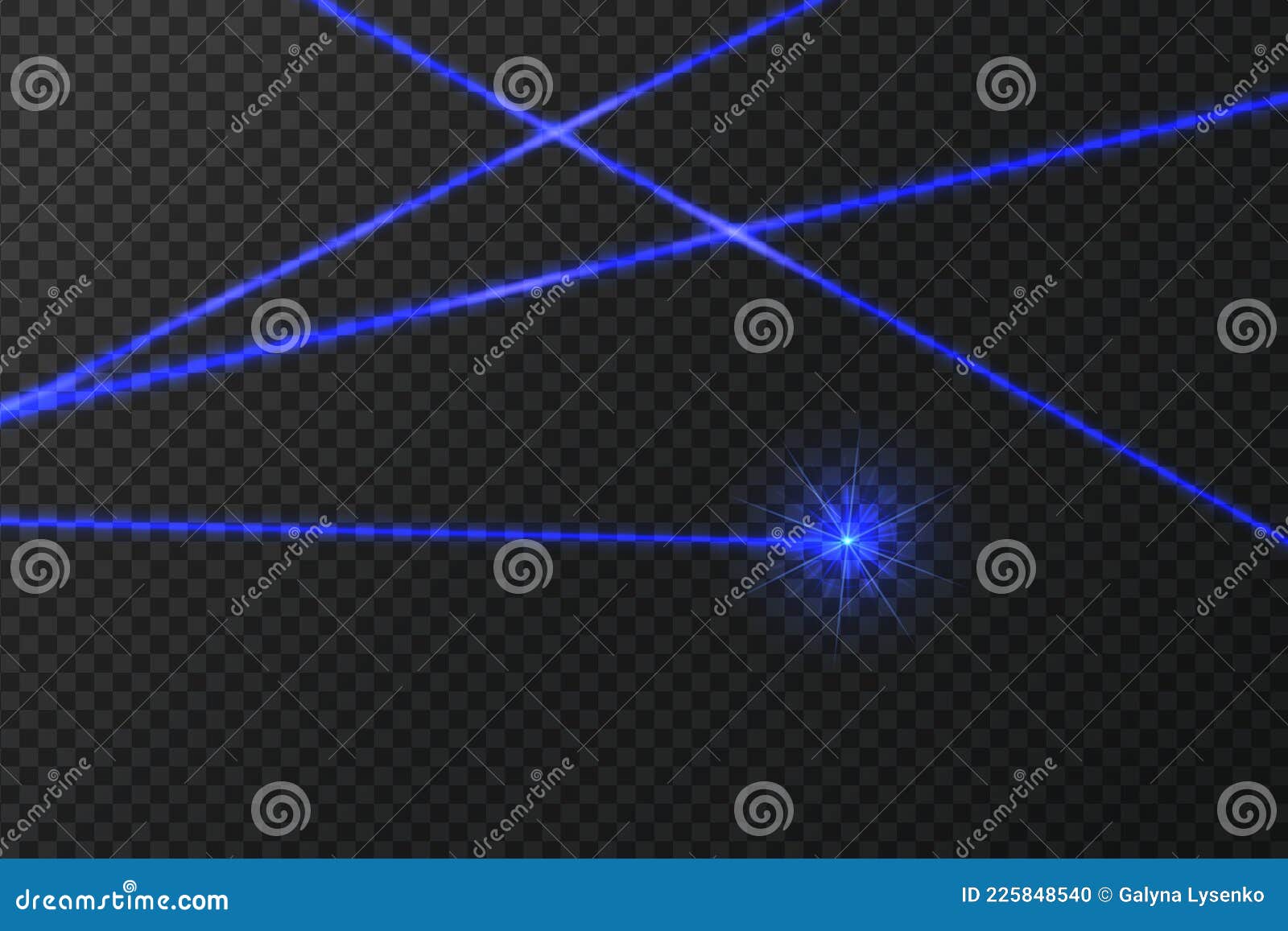 Intersecting Glowing Laser Security Beams On A Dark Background. Vector ...