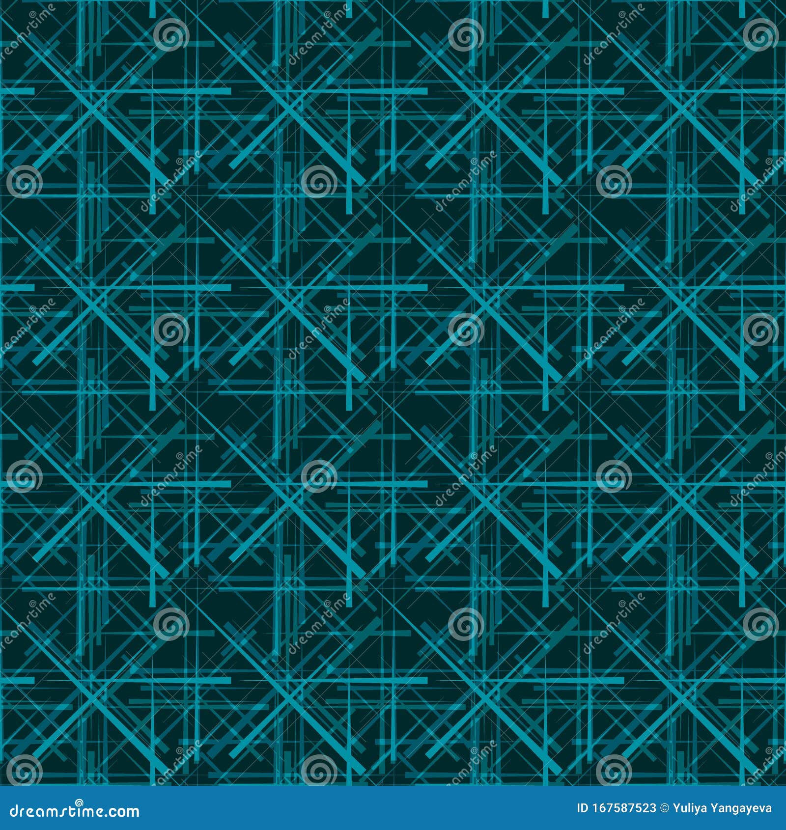 Intersecting Light Lead Lines with a Blue Diagonal on a Dark Background ...