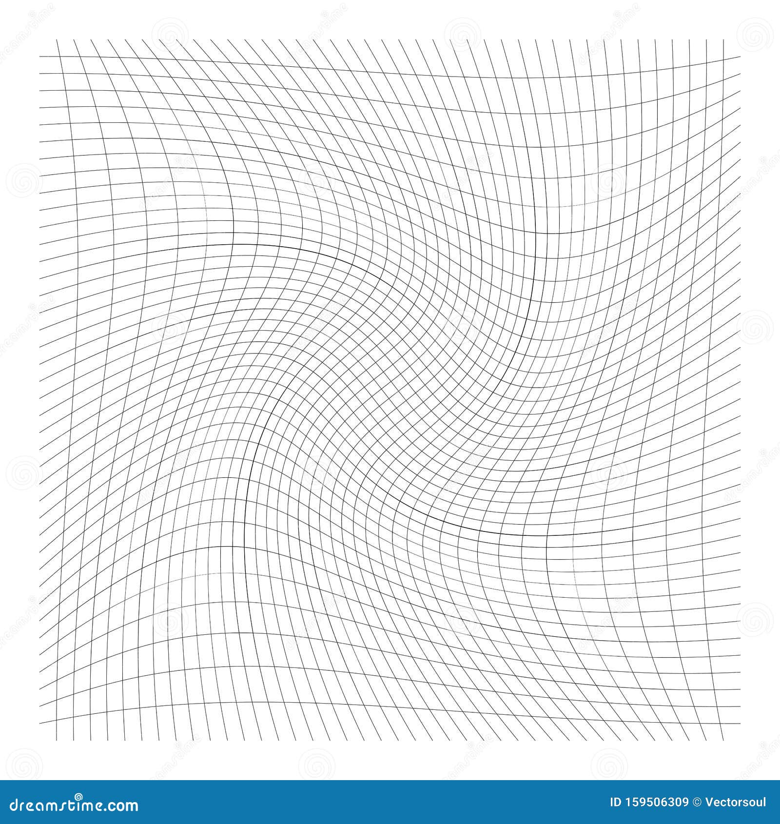 Intersecting Lines Mesh, Grid with Spirally, Rotation, Swirl, Twirl Effect Stock Vector ...
