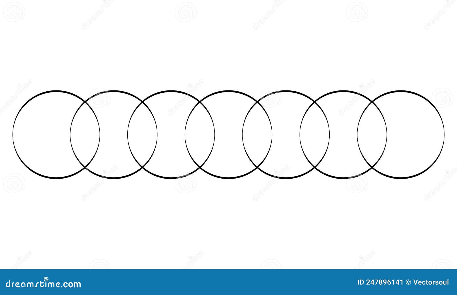 Intersecting, Overlapping Circles, Rings Element Stock Vector ...