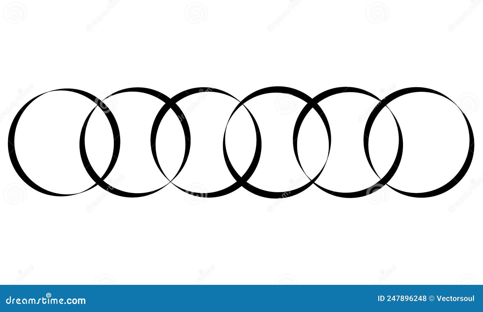Intersecting, Overlapping Circles, Rings Element Stock Vector ...