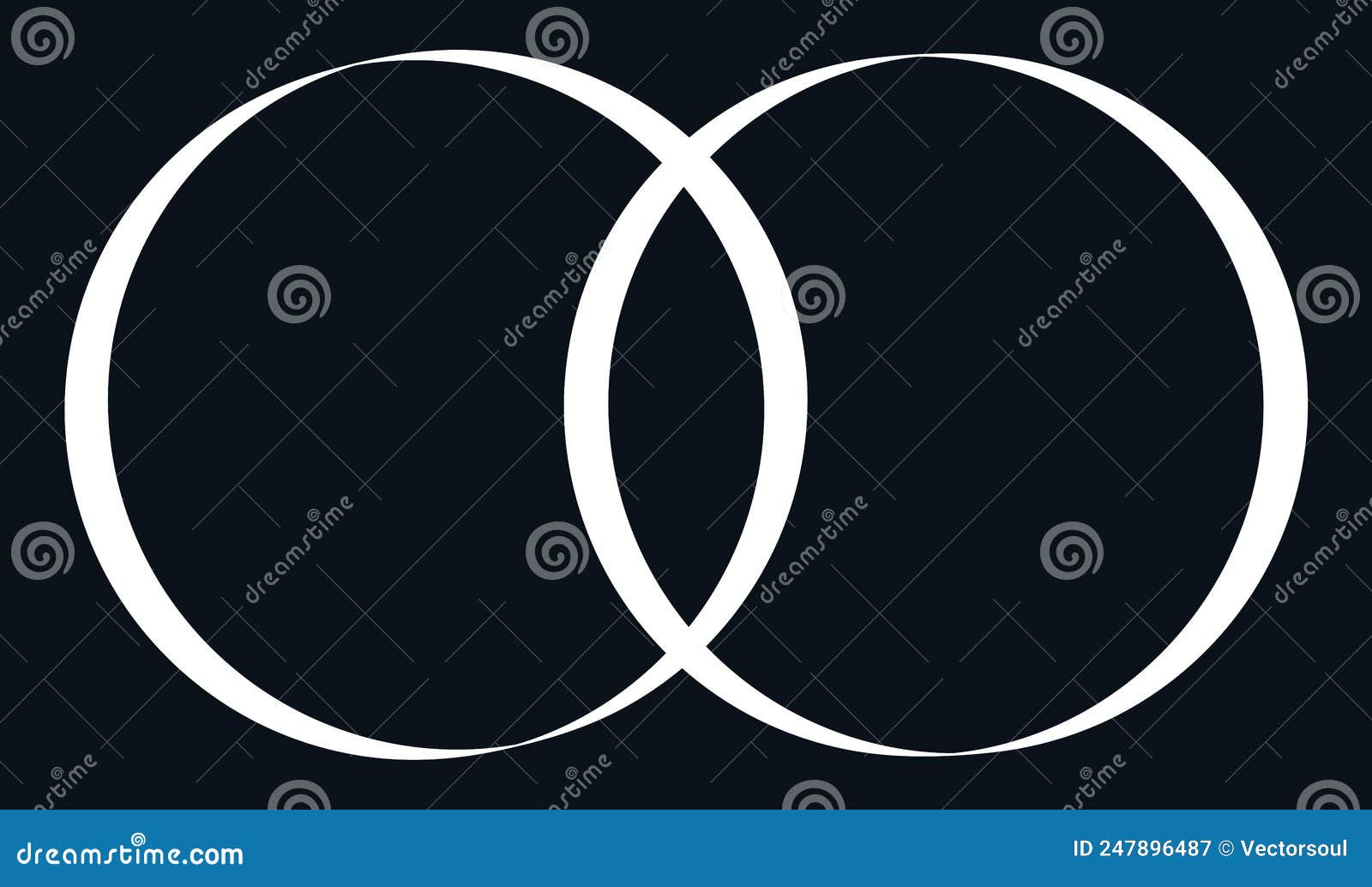 Intersecting, Overlapping Circles, Rings Element Stock Vector ...