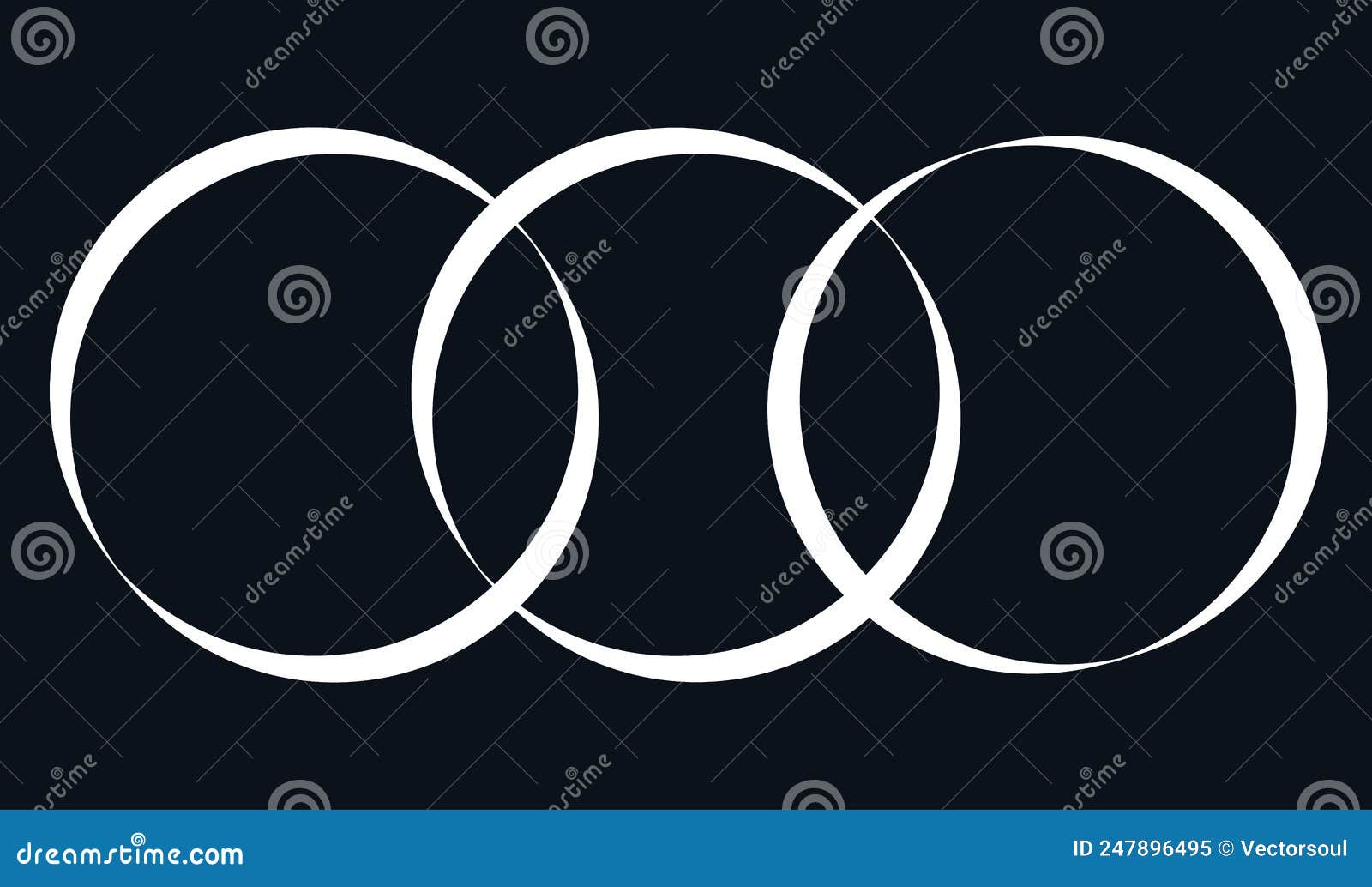 Intersecting, Overlapping Circles, Rings Element Stock Vector ...