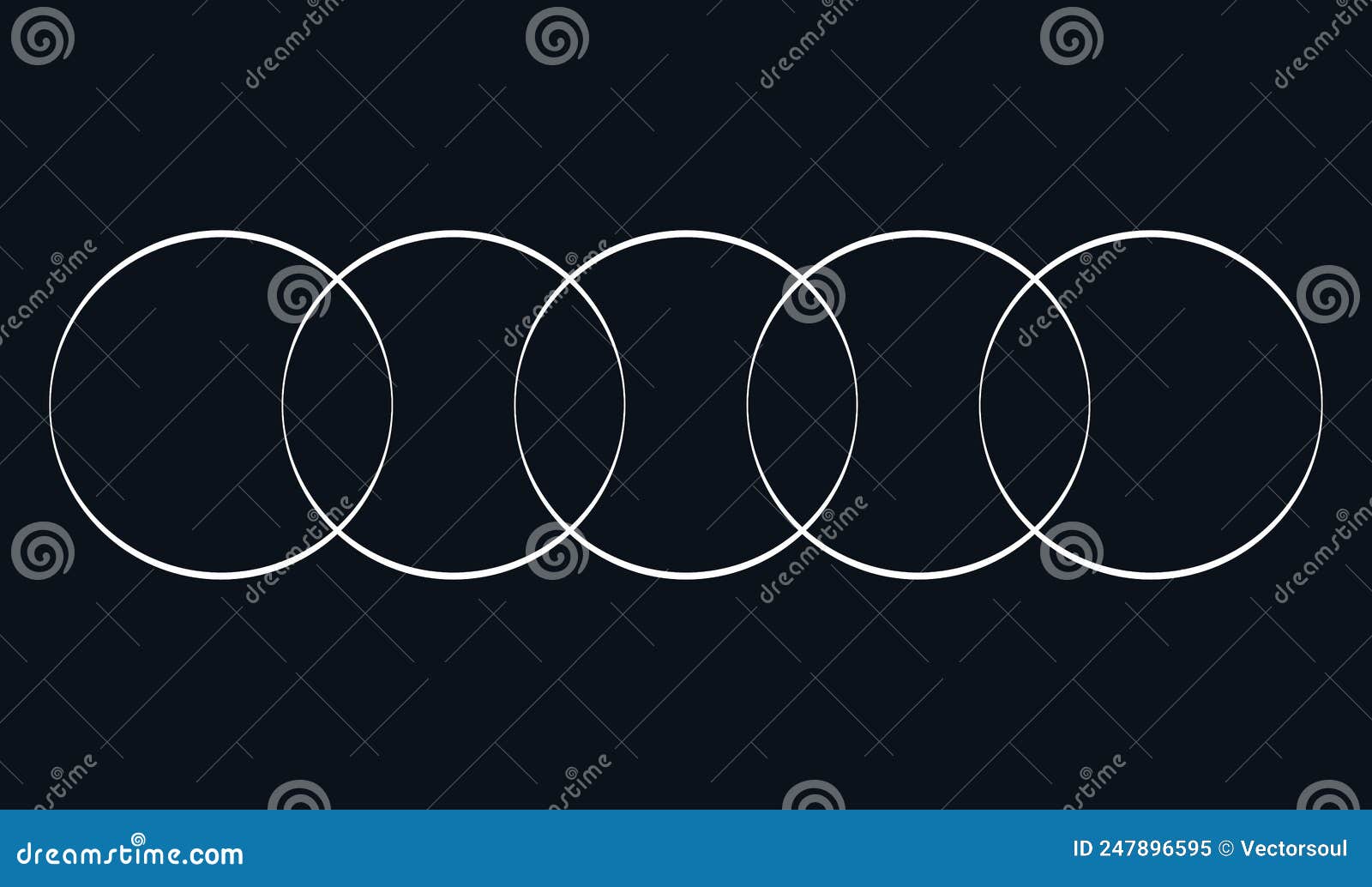 Intersecting, Overlapping Circles, Rings Element Stock Vector ...