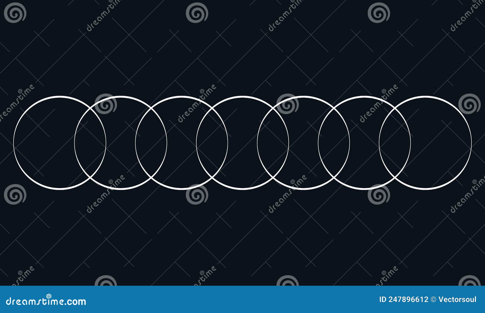 Intersecting, Overlapping Circles, Rings Element Stock Vector ...