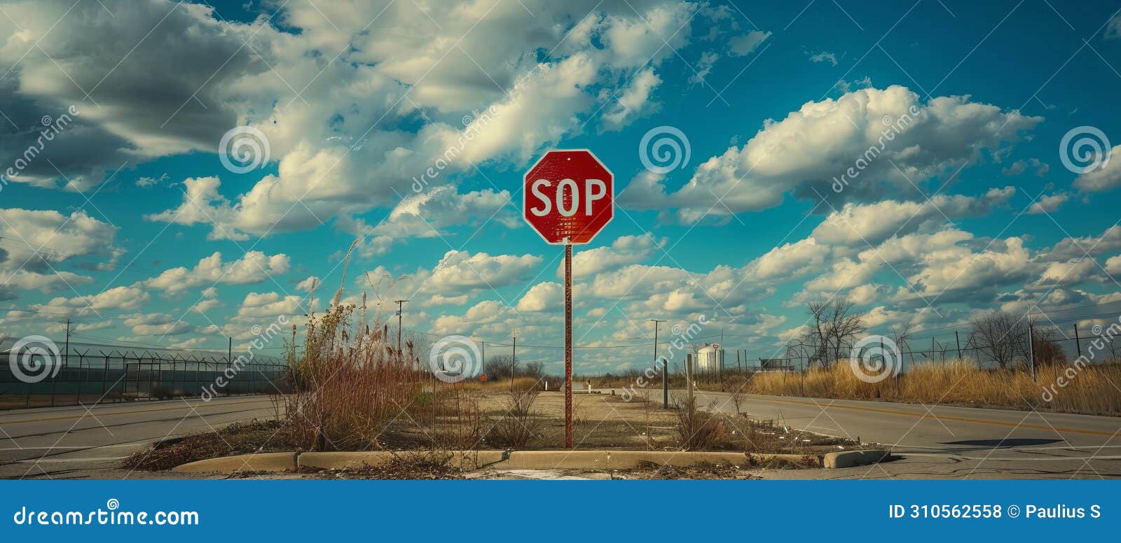 Intersecting Paths: a 4-Way Red Stop Sign at Stock Illustration ...