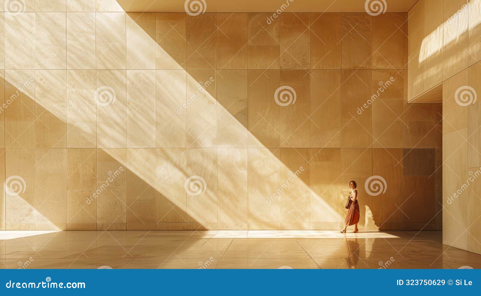 Intersecting Shadows: Geometric Play on Beige Wall Stock Illustration ...