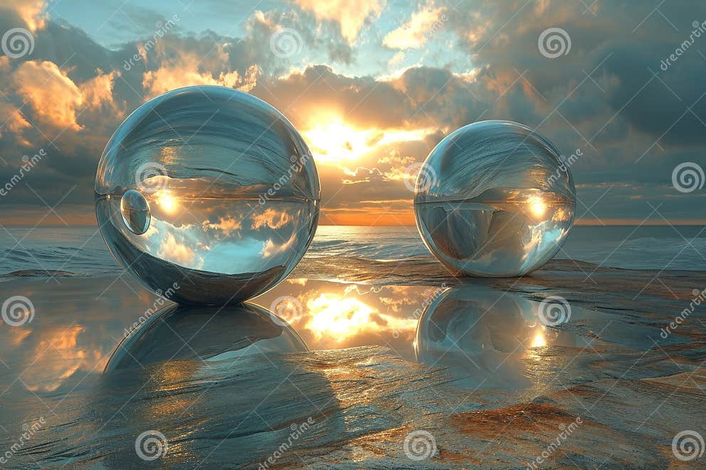 Intersecting Spheres stock illustration. Illustration of intersecting ...