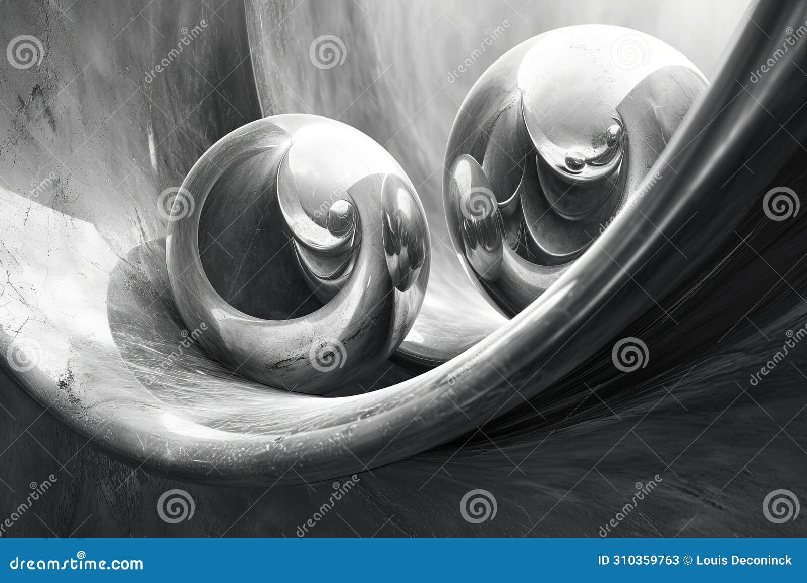 Intersecting Spheres stock illustration. Illustration of colliding ...