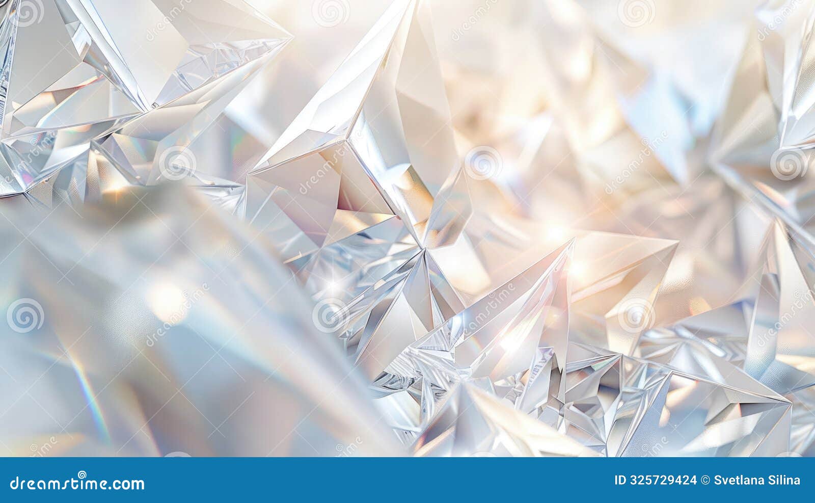 Intersecting Transparent Triangles and Diamonds in a 3D Digital Artwork ...