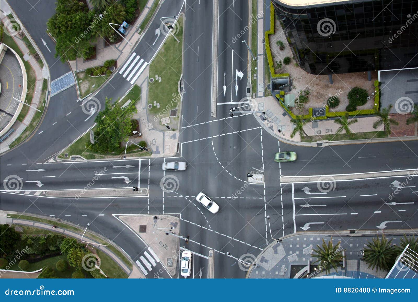Intersection stock photo. Image of striped, system, turn - 8820400