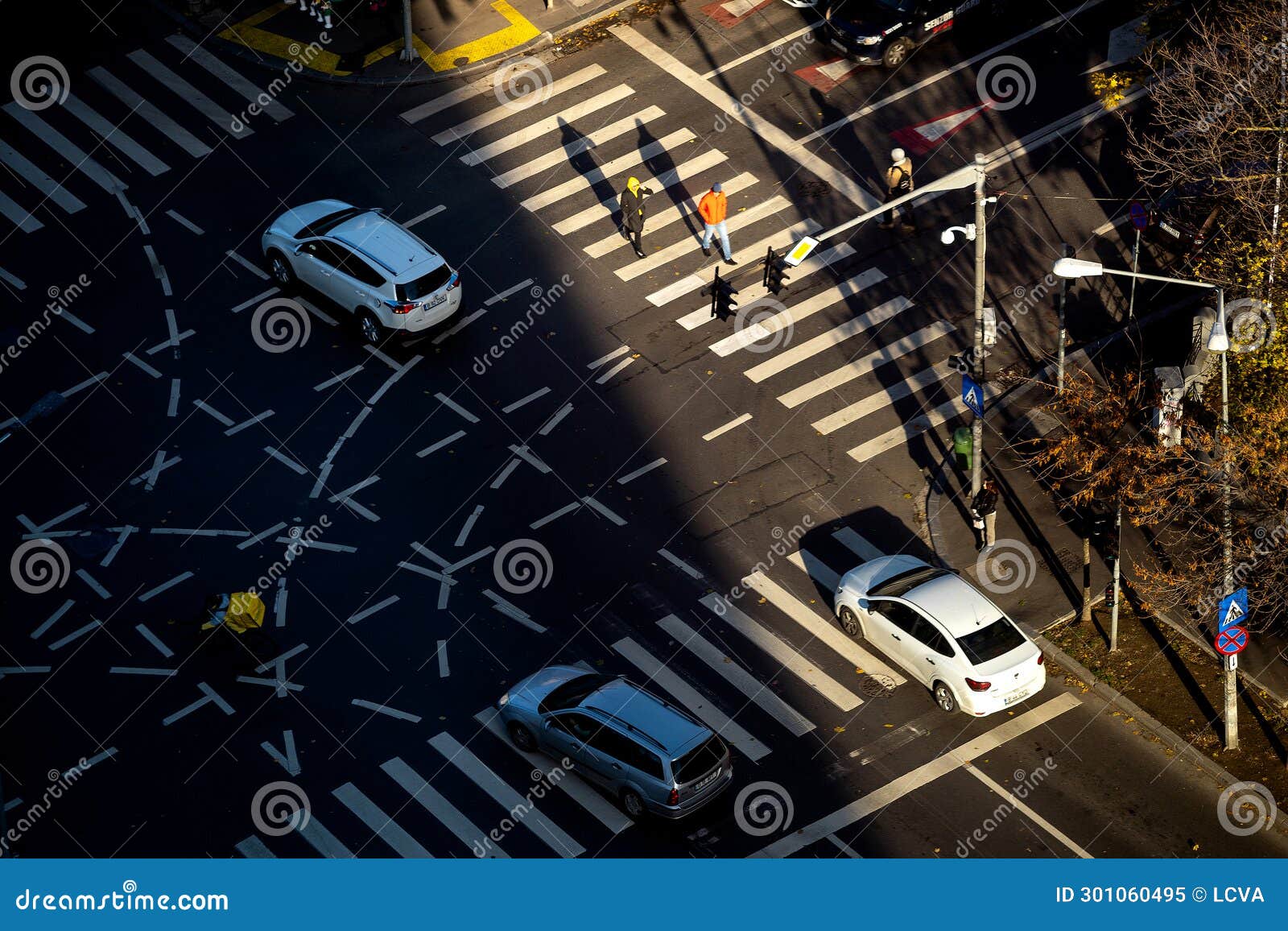 Multiple Road Traffic Signs Seen Located At The Beginning Of Major Road ...