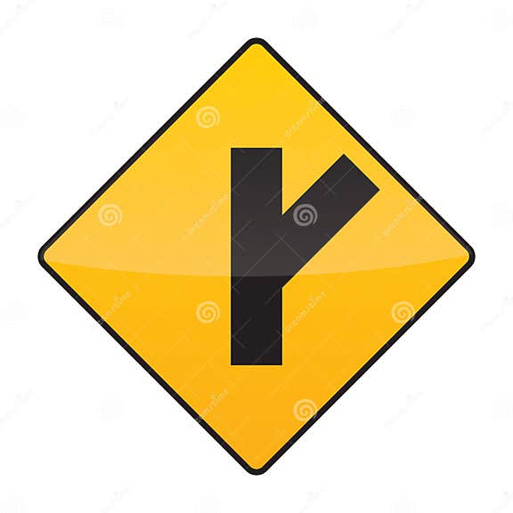 Intersection Ahead Warning Sign. Vector Illustration Decorative Design ...