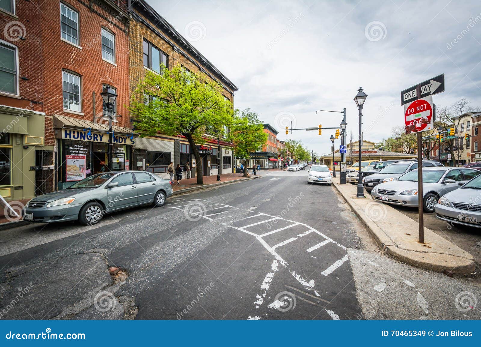 Intersection Along Broadway in Fells Point, Baltimore, Maryland ...