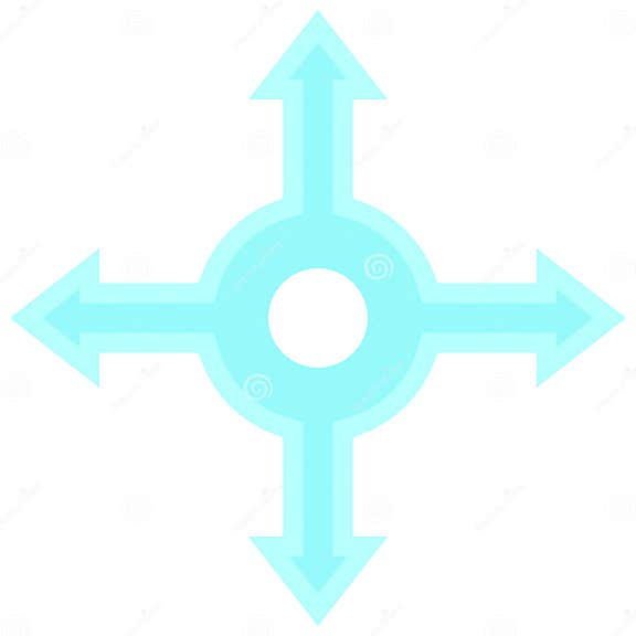 Intersection Arrows Icon, Location Map and Navigation Vector Stock ...
