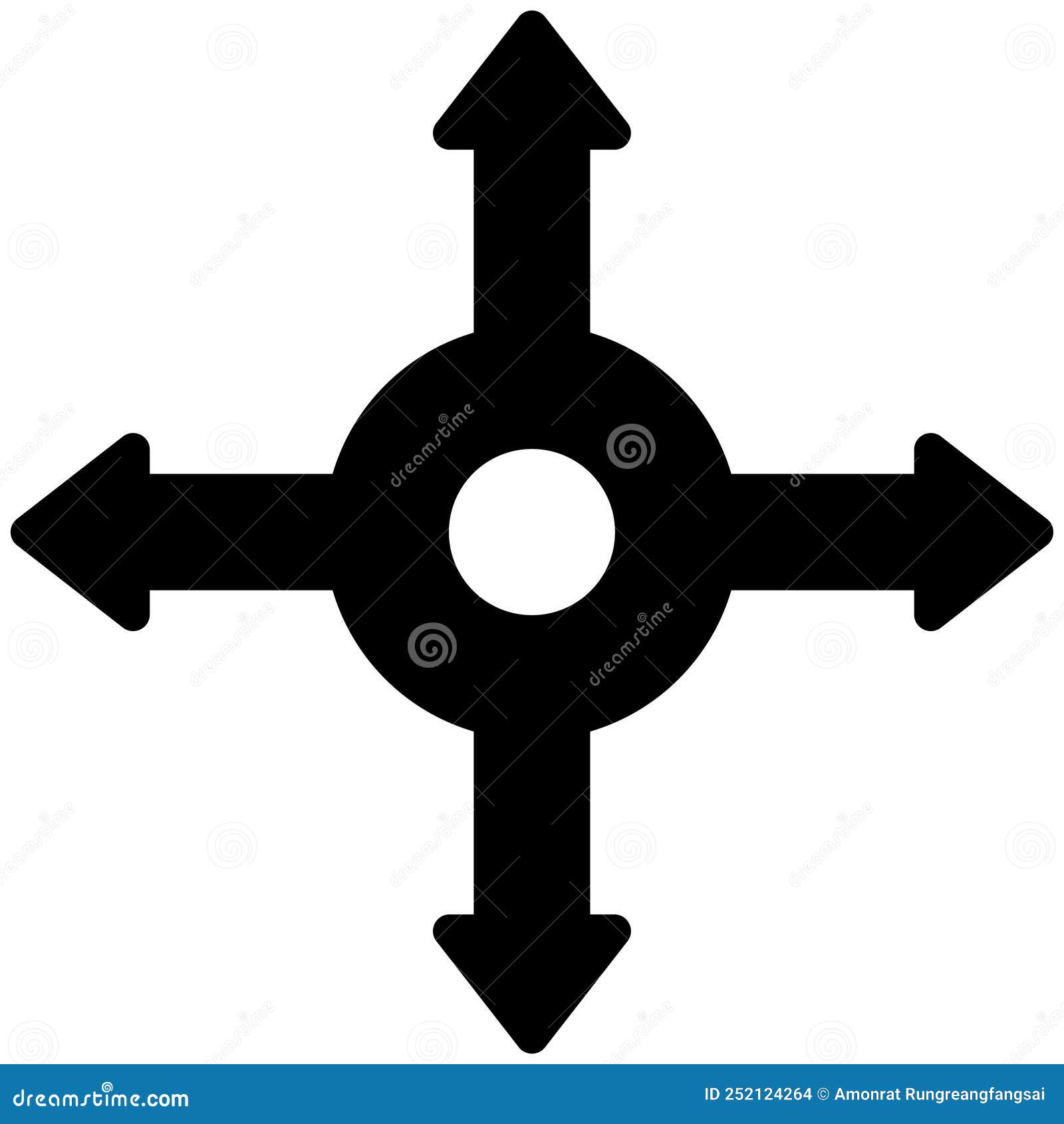 Intersection Arrows Icon, Location Map and Navigation Vector Stock ...