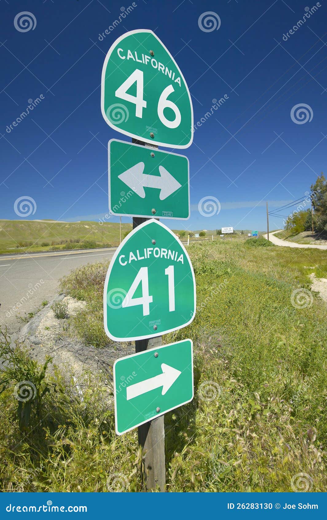 The Intersection of California State Highways Stock Photo - Image of ...
