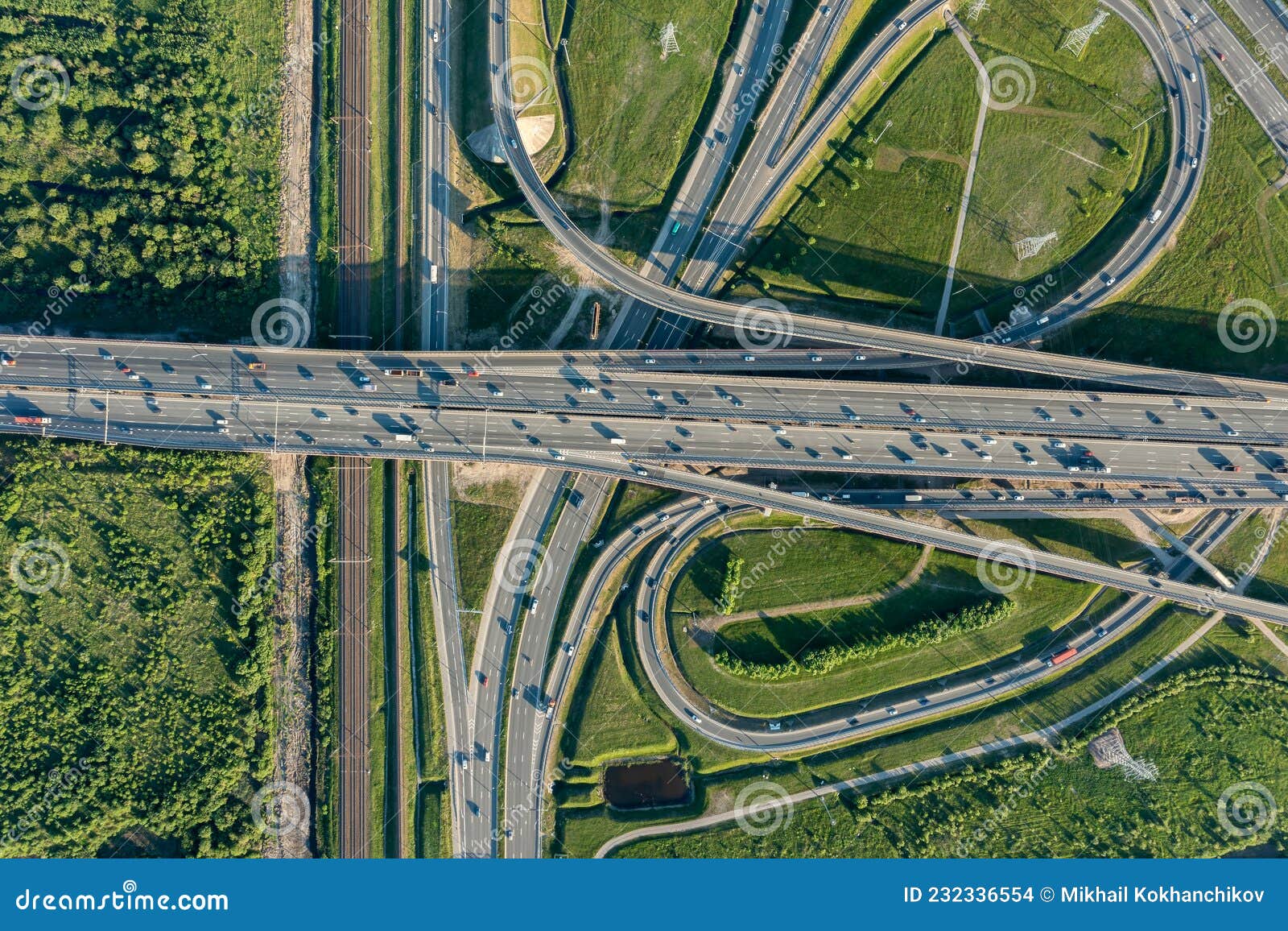 Intersection Crossroad Road Junction Stock Photo - Image of interchange ...