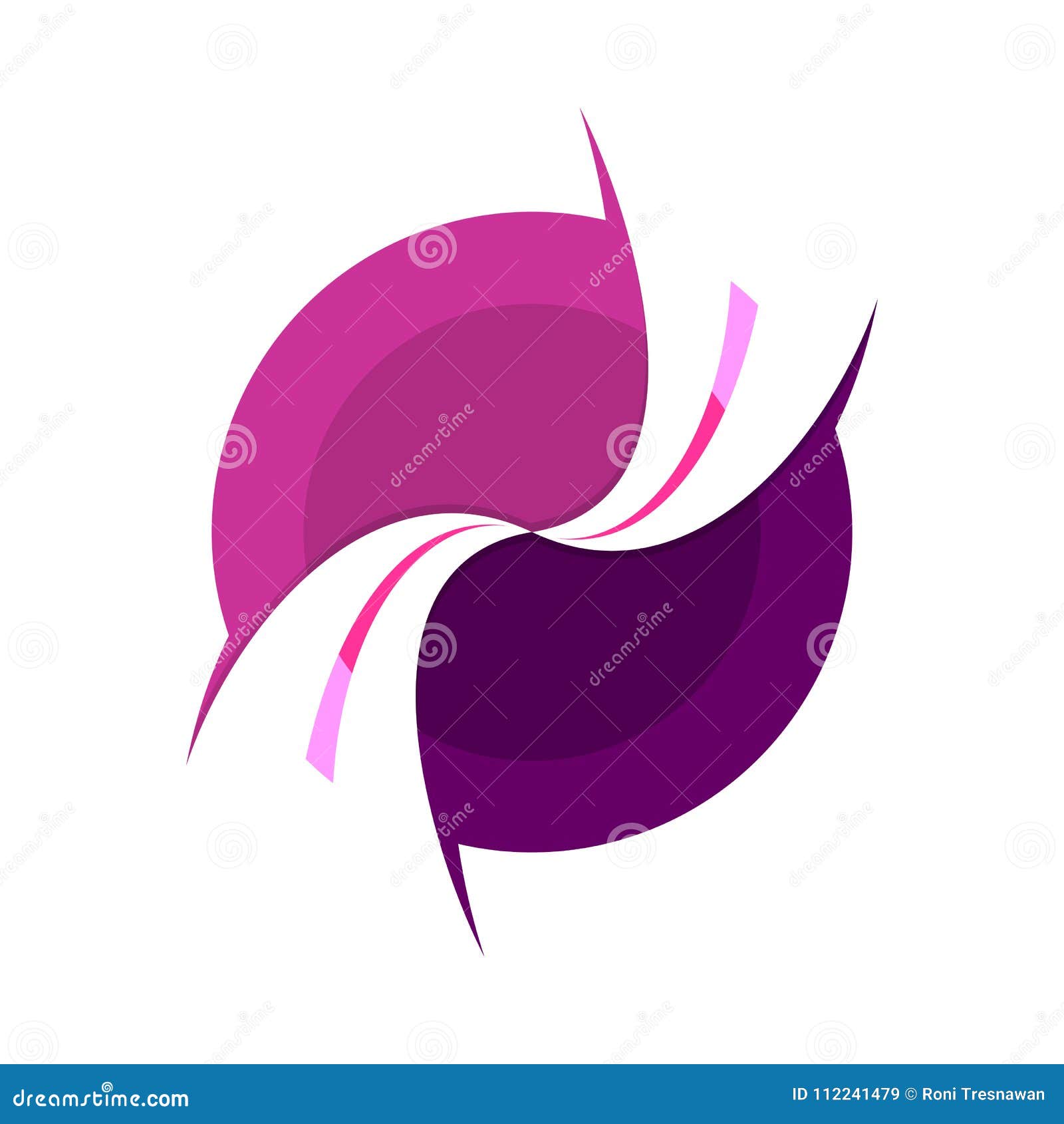 Intersection Harmony Circular Symbol Logo Design Illustration de ...