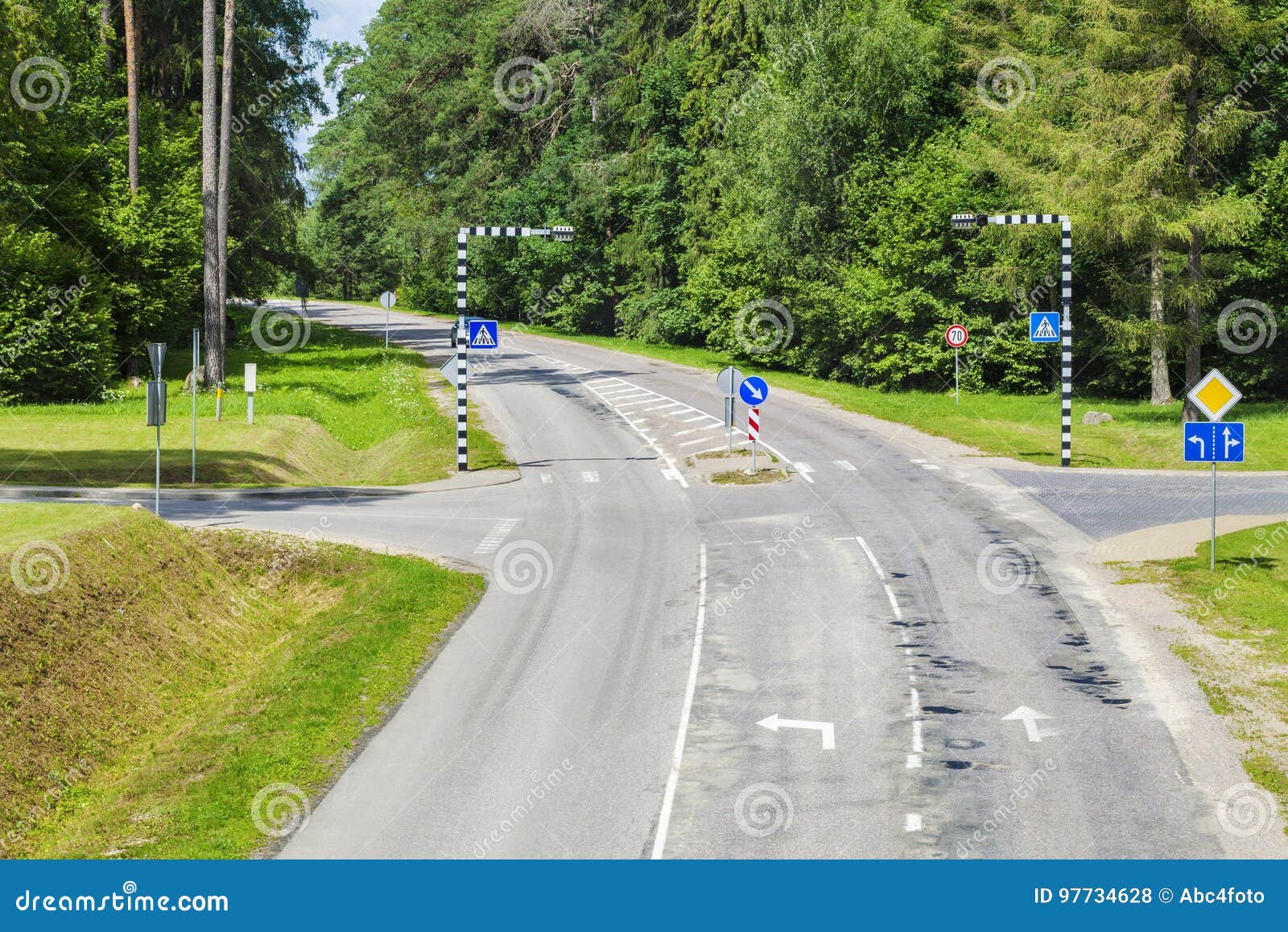 Intersection on the Highway Stock Photo - Image of road, intersection ...