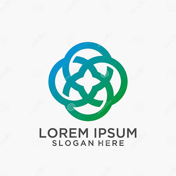 Intersection logo design stock vector. Illustration of icon - 236258491