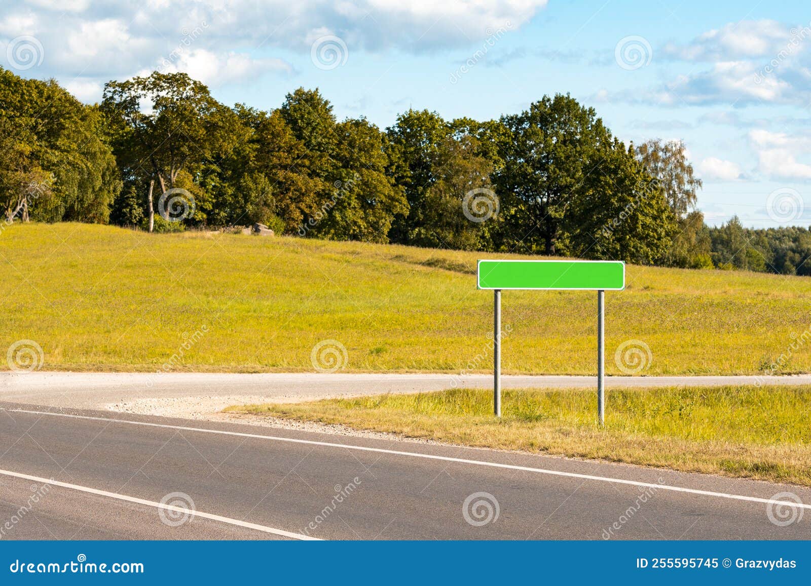 Intersection with Minor Side-road on the Right Stock Image - Image of ...