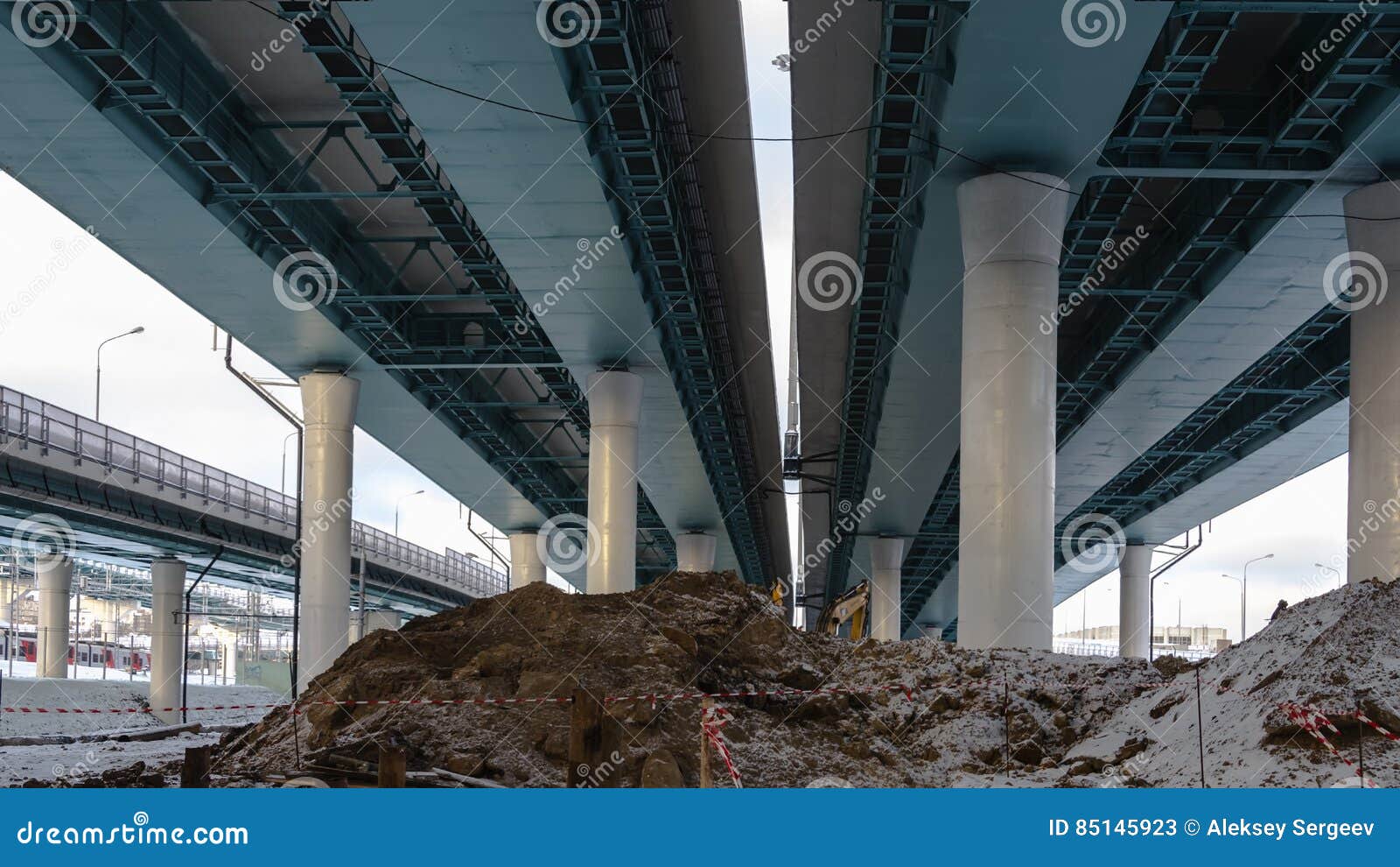 Intersection of Modern Overpasses Stock Image - Image of modern ...