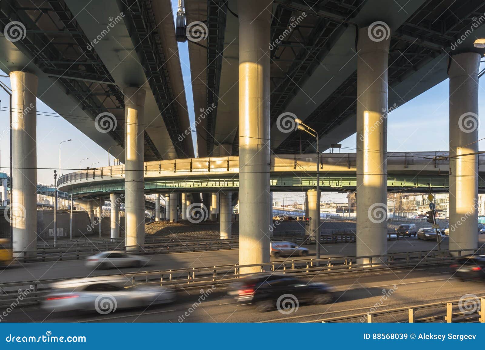 Intersection of Modern Overpasses Stock Image - Image of city, curve ...