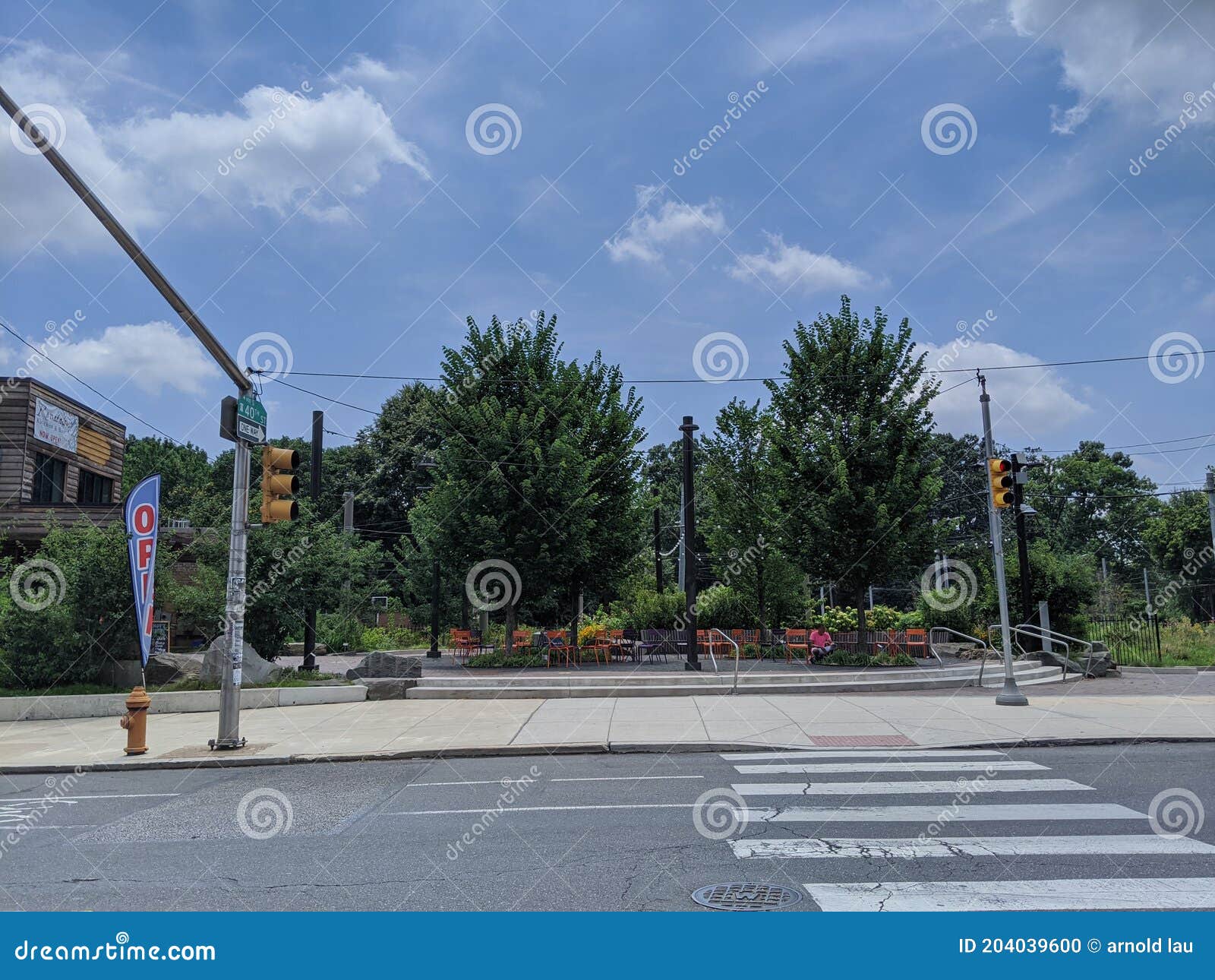 Intersection in Philadelphia on Blue Sky Editorial Image - Image of ...