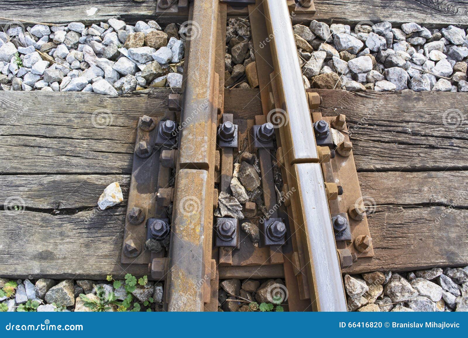 Intersection Railroad Tracks Stock Photo - Image of line, steel: 66416820