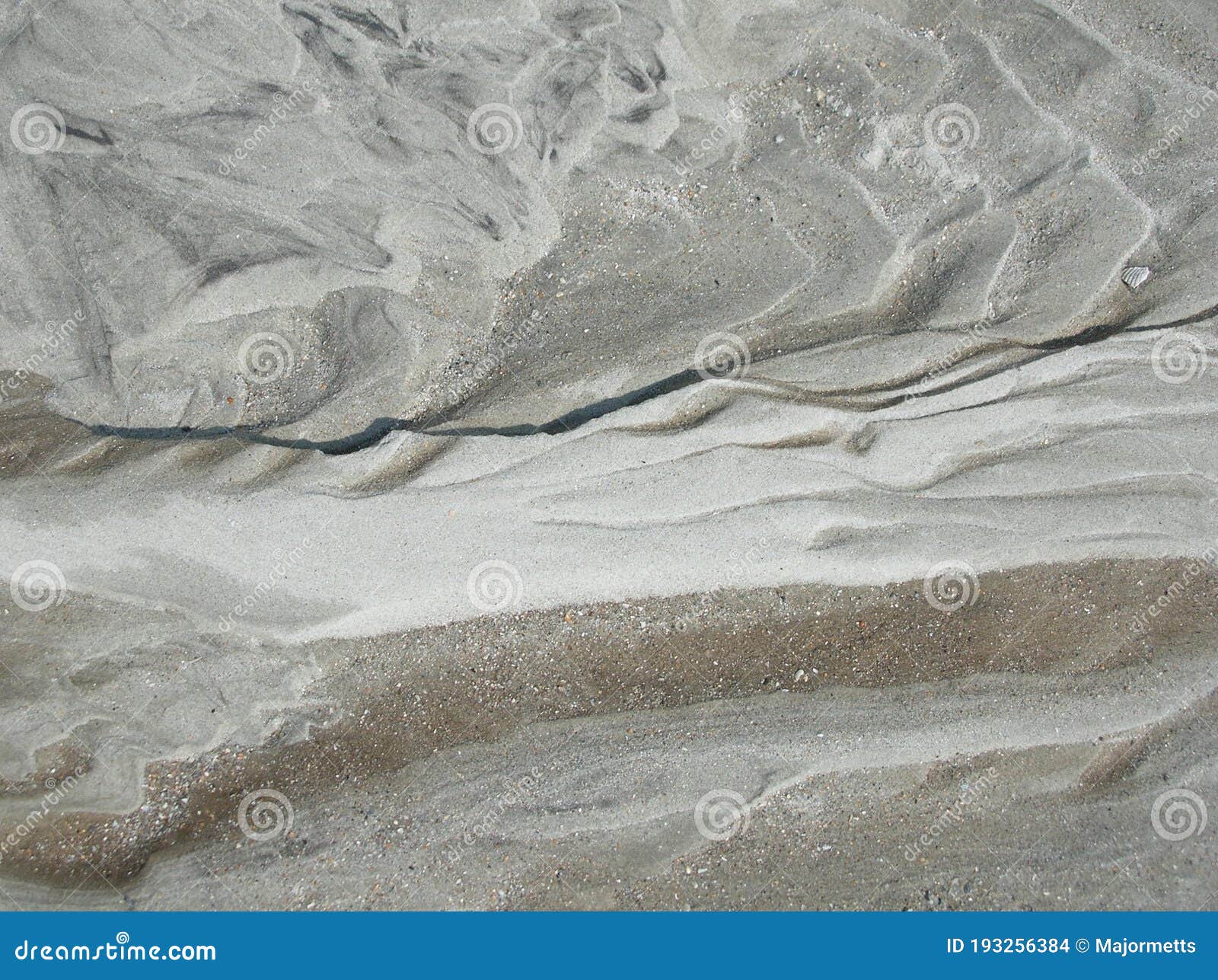 Intersection of Ridged and Wavy Beach Sand Stock Photo - Image of lines ...