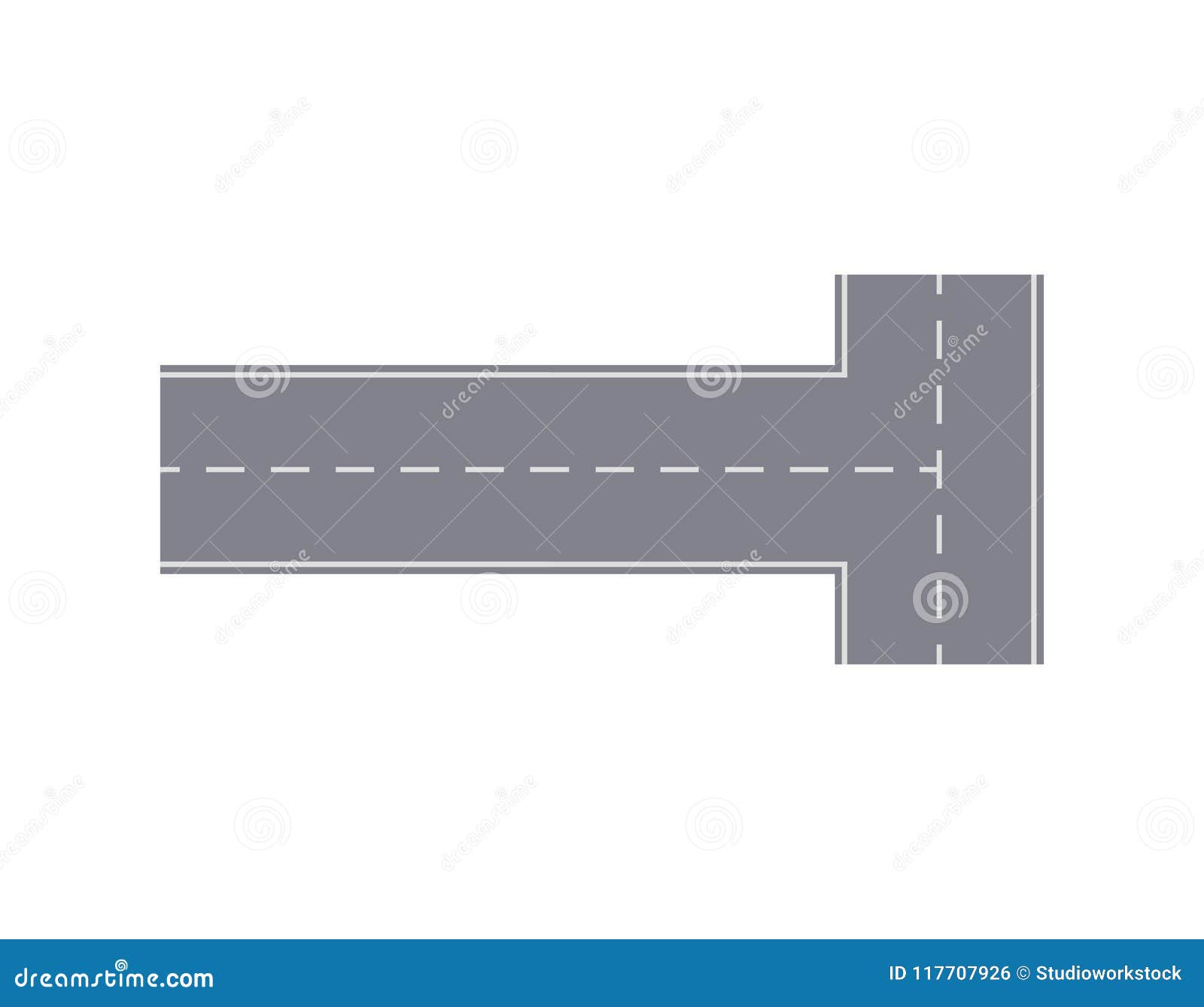 Intersection Road Isolated Street Map Segment. Stock Vector ...