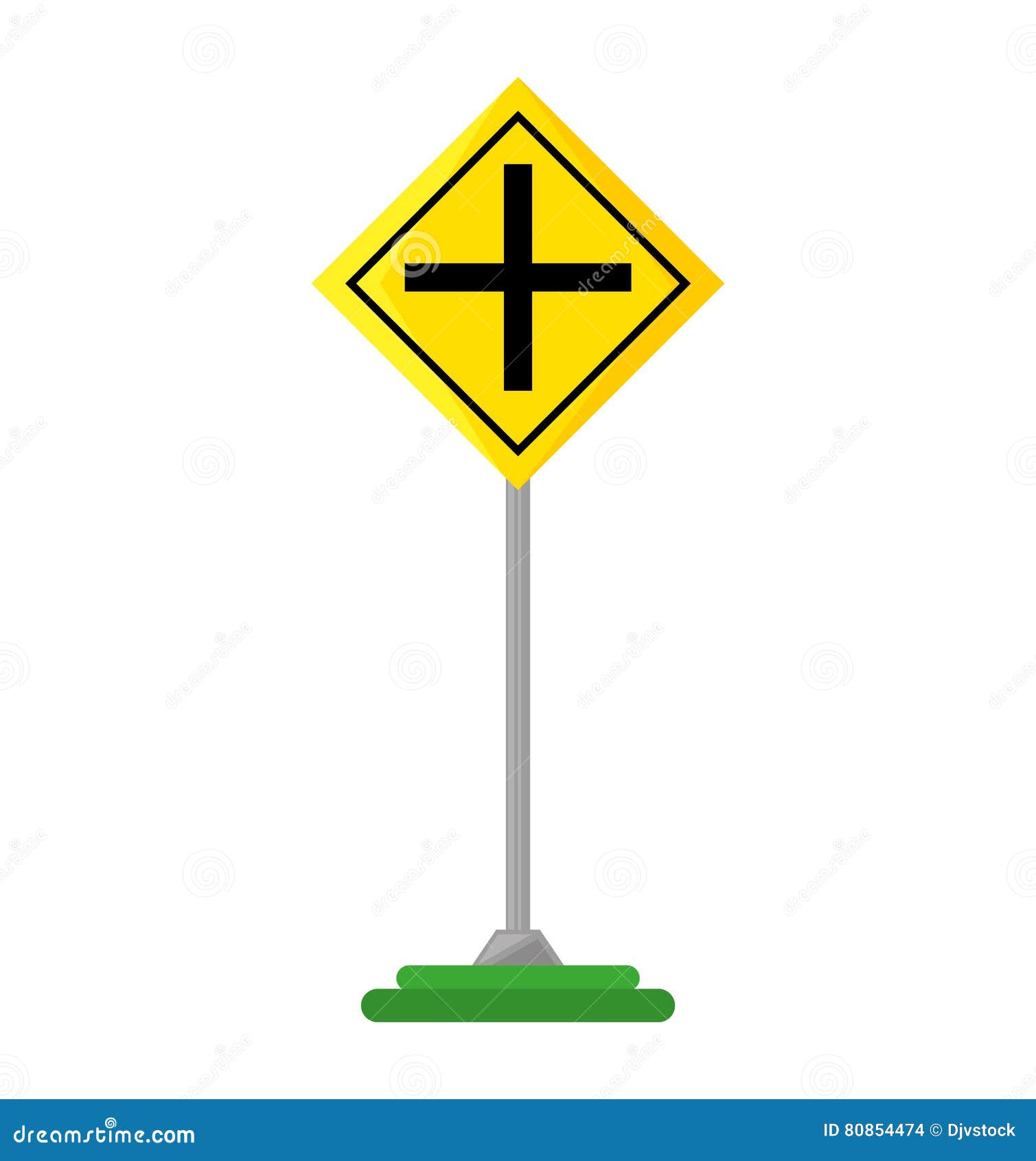 Intersection Road Traffic Signal Stock Vector - Illustration of ...
