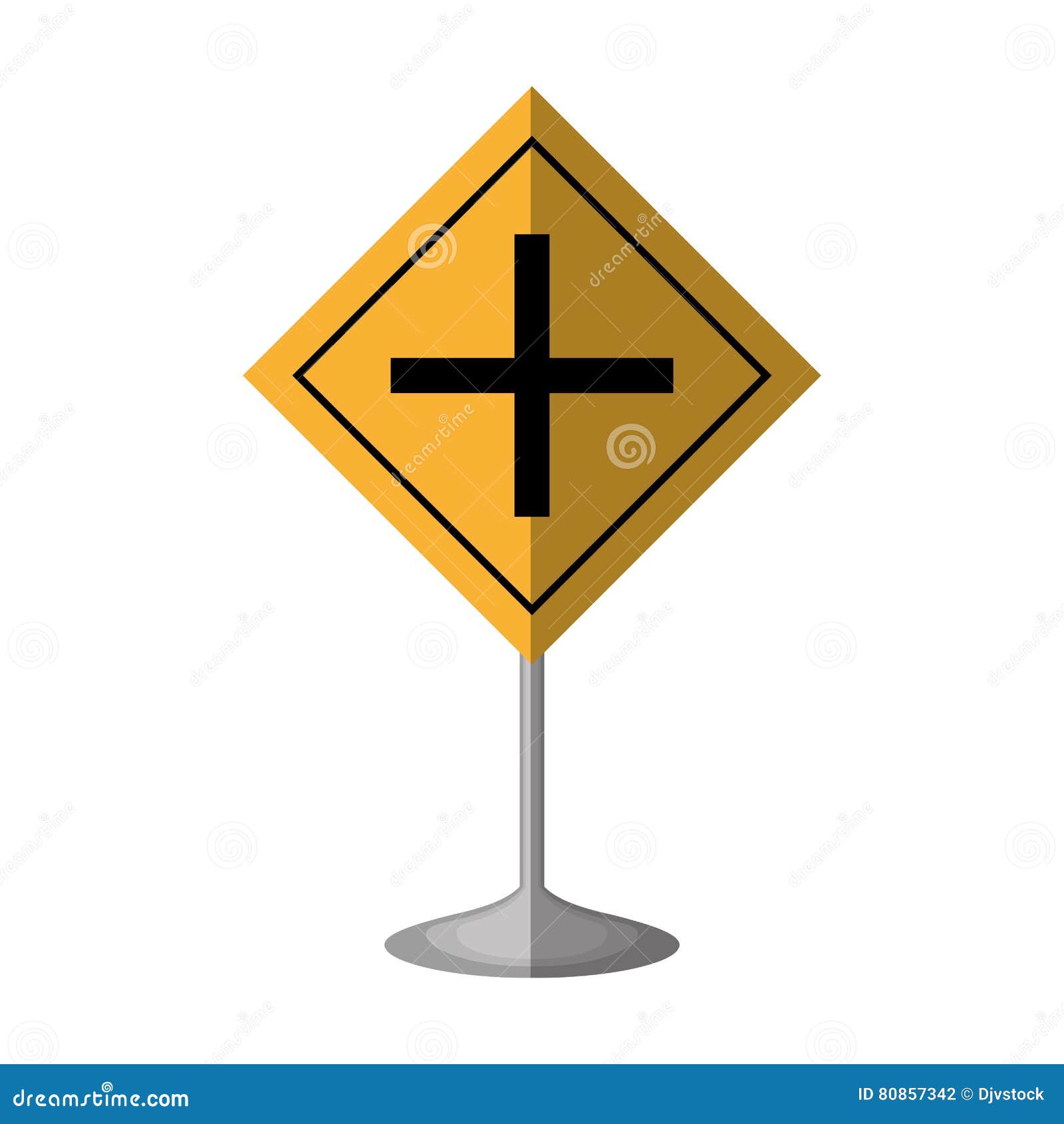 Intersection Road Traffic Signal Stock Vector - Illustration of vector ...