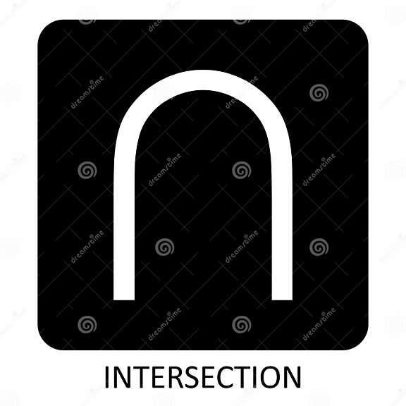 Intersection set math sign stock illustration. Illustration of ...