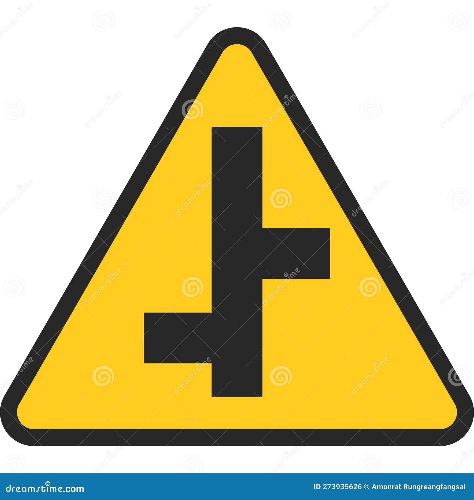 4 Way Intersection Sign Isolated On Transparent Background Vector ...