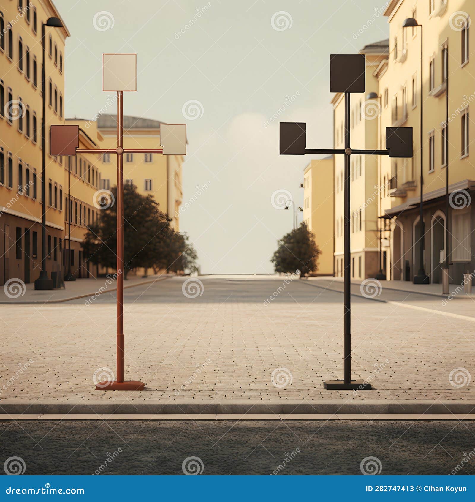 Intersection Signposts Ensuring Safe and Efficient Navigation Stock ...