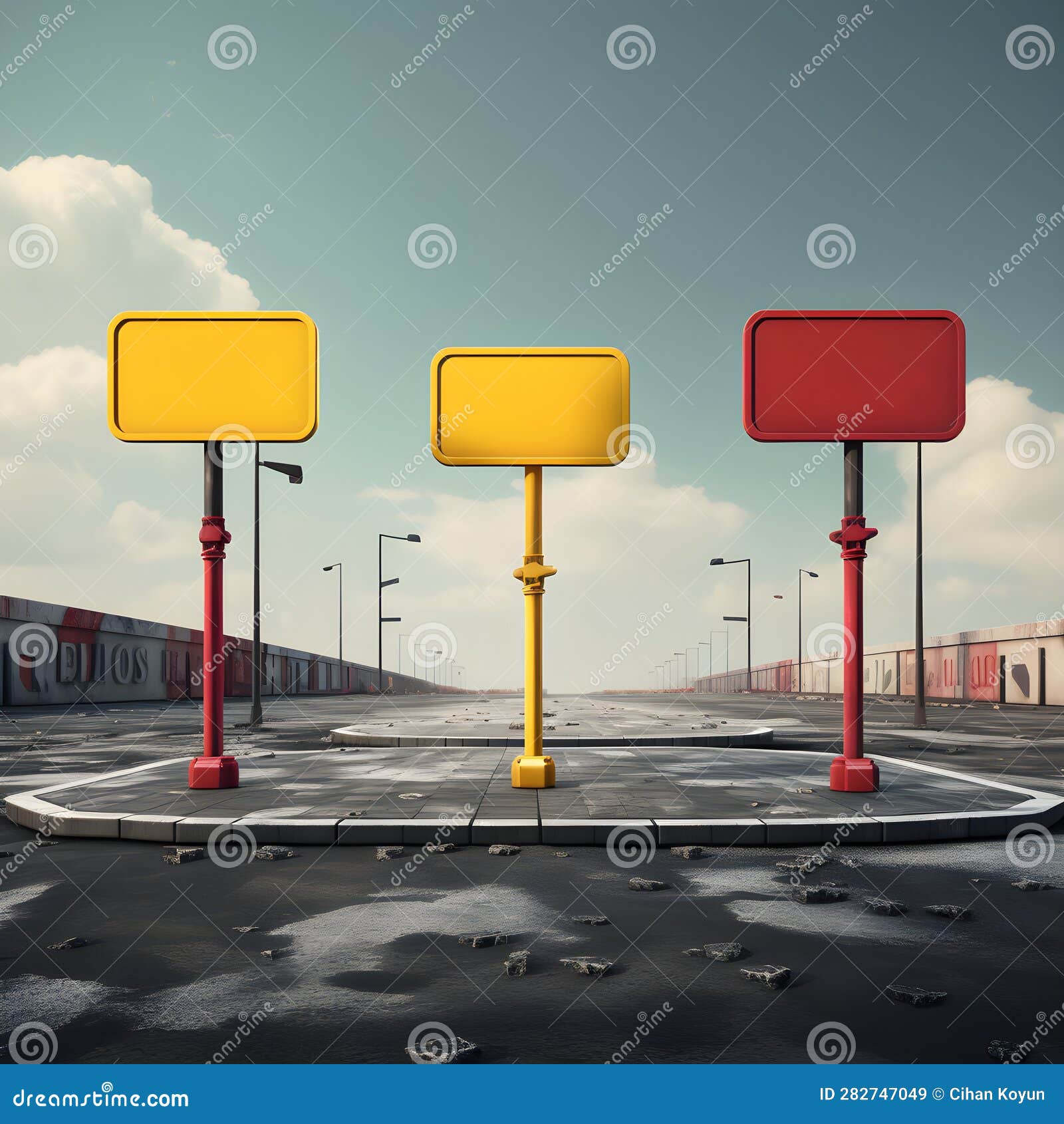 Intersection Signposts Ensuring Safe Navigation Stock Illustration ...