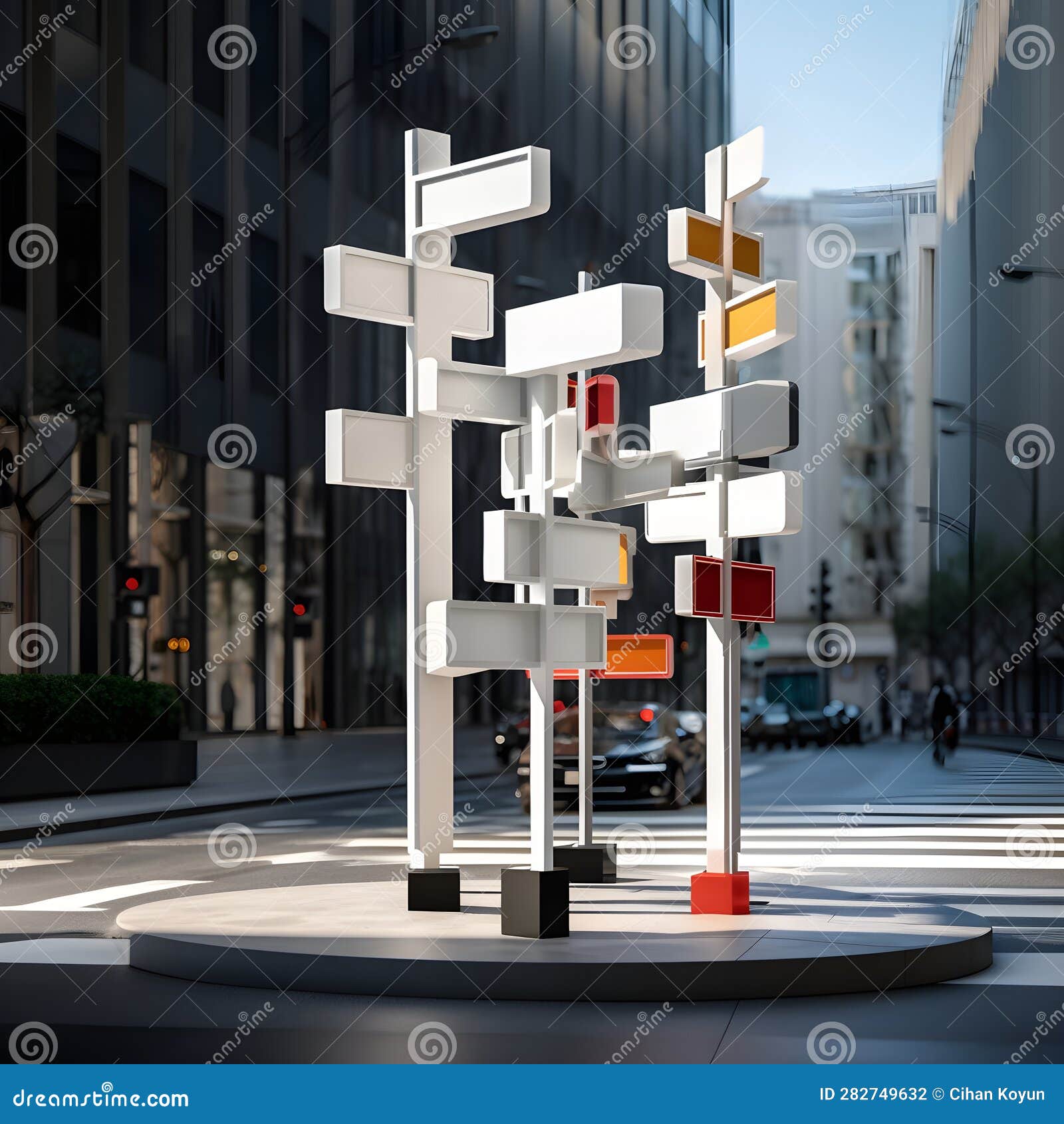 Intersection Signposts Ensuring Safe Navigation Stock Illustration ...