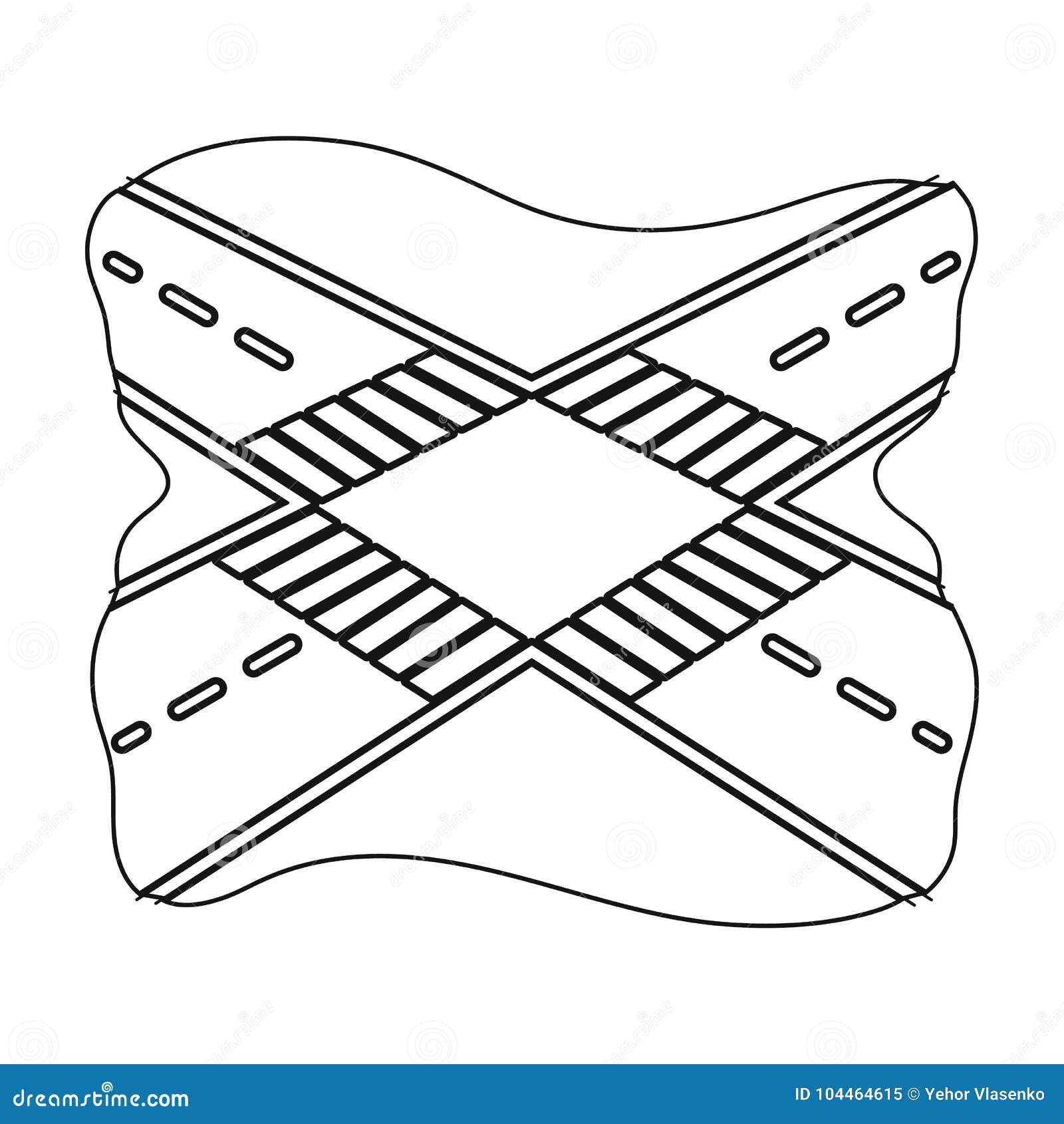Intersection Single Icon in Outline Style.Intersection Vector Symbol ...