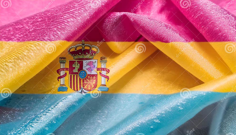Intersection of Spanish Pride and Pansexual Identity in Vibrant Flag ...