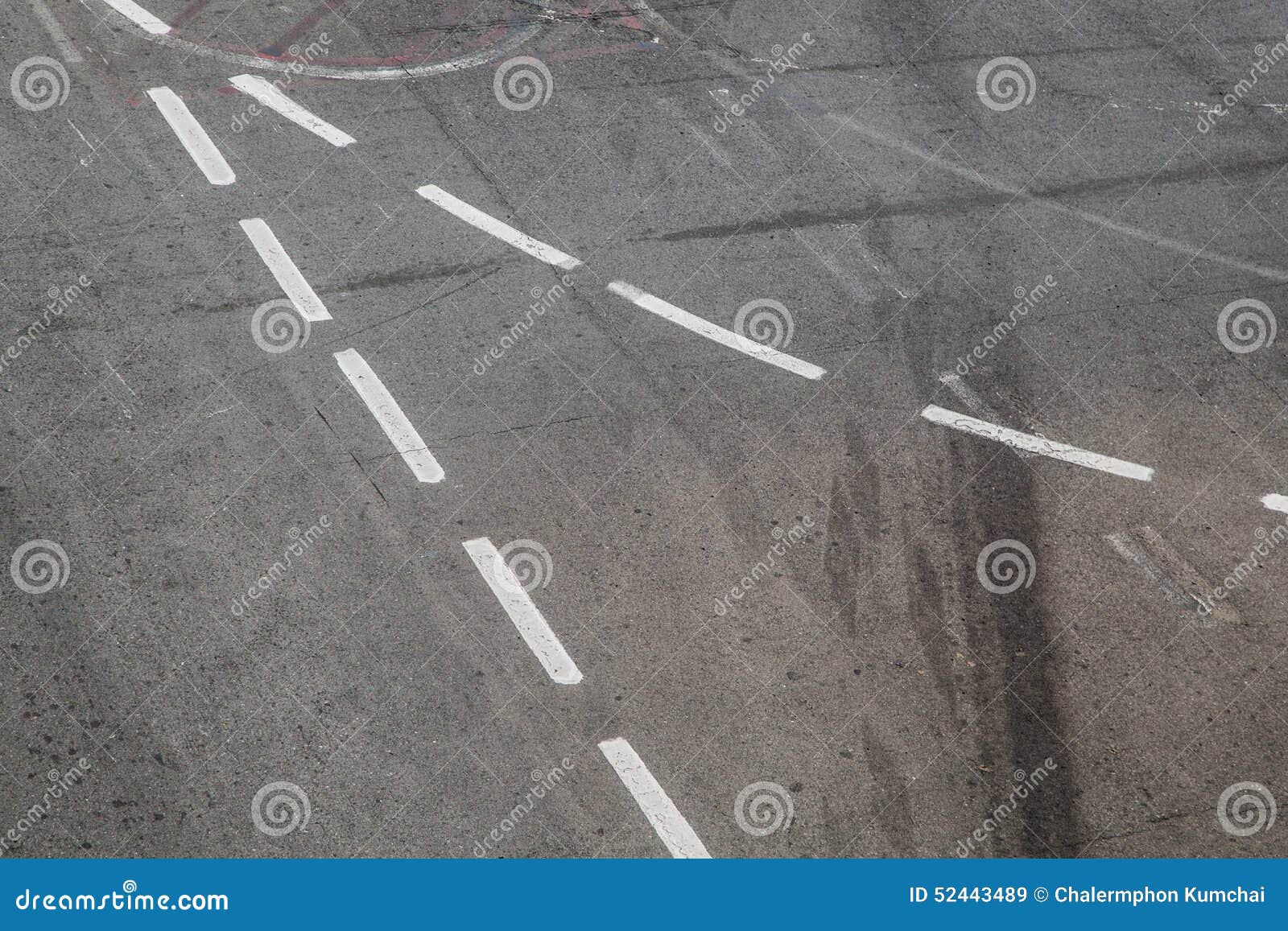 Intersection Symbol on a Black Asphalt Road Surface. Stock Image ...