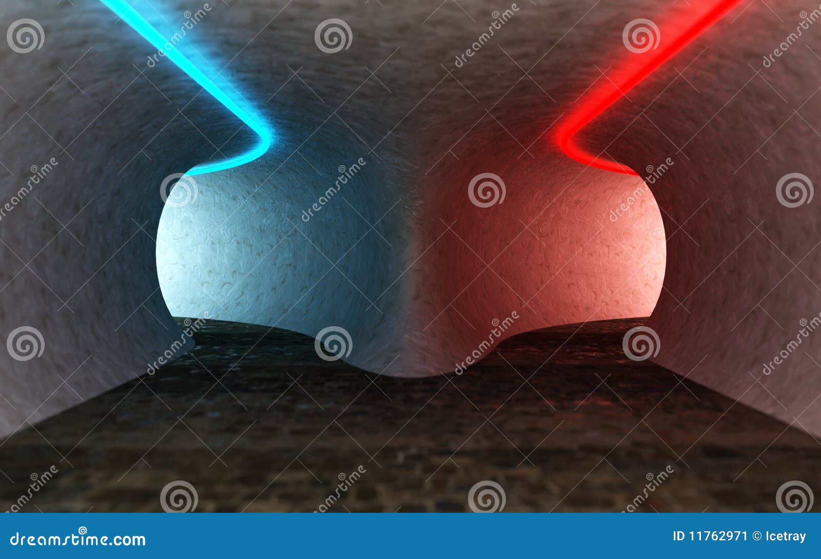 Intersection in the tunnel stock image. Image of light - 11762971