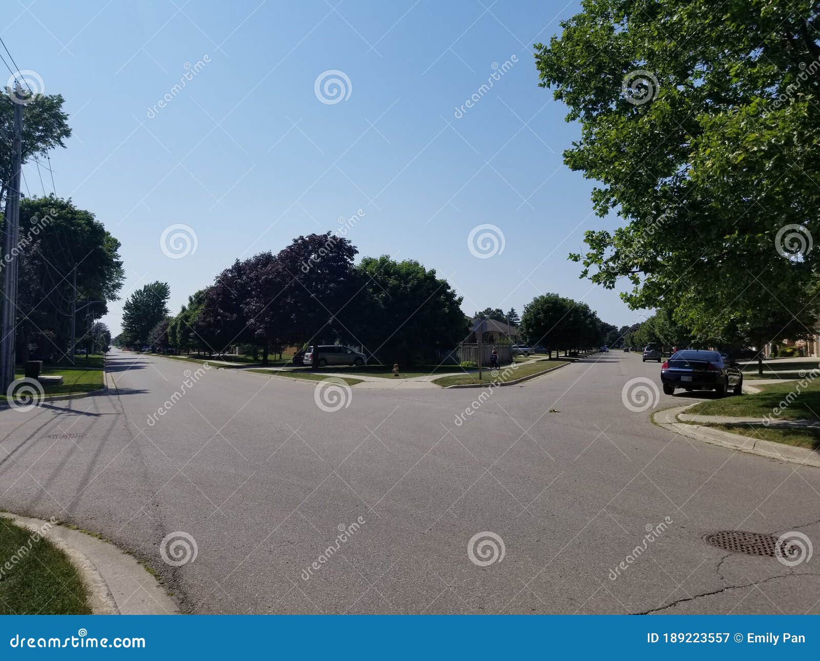 Intersection of Two Roads stock image. Image of walkway - 189223557